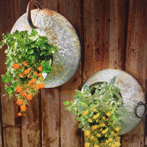 Wall Decor | Galvanized Metal Rustic Pitcher Wall Planter | Poshmark